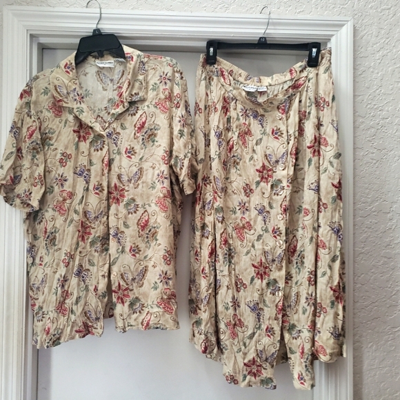 Alfred Dunner | Skirts | Just In Ladies Alfred Dunner Floral Skirt Set ...